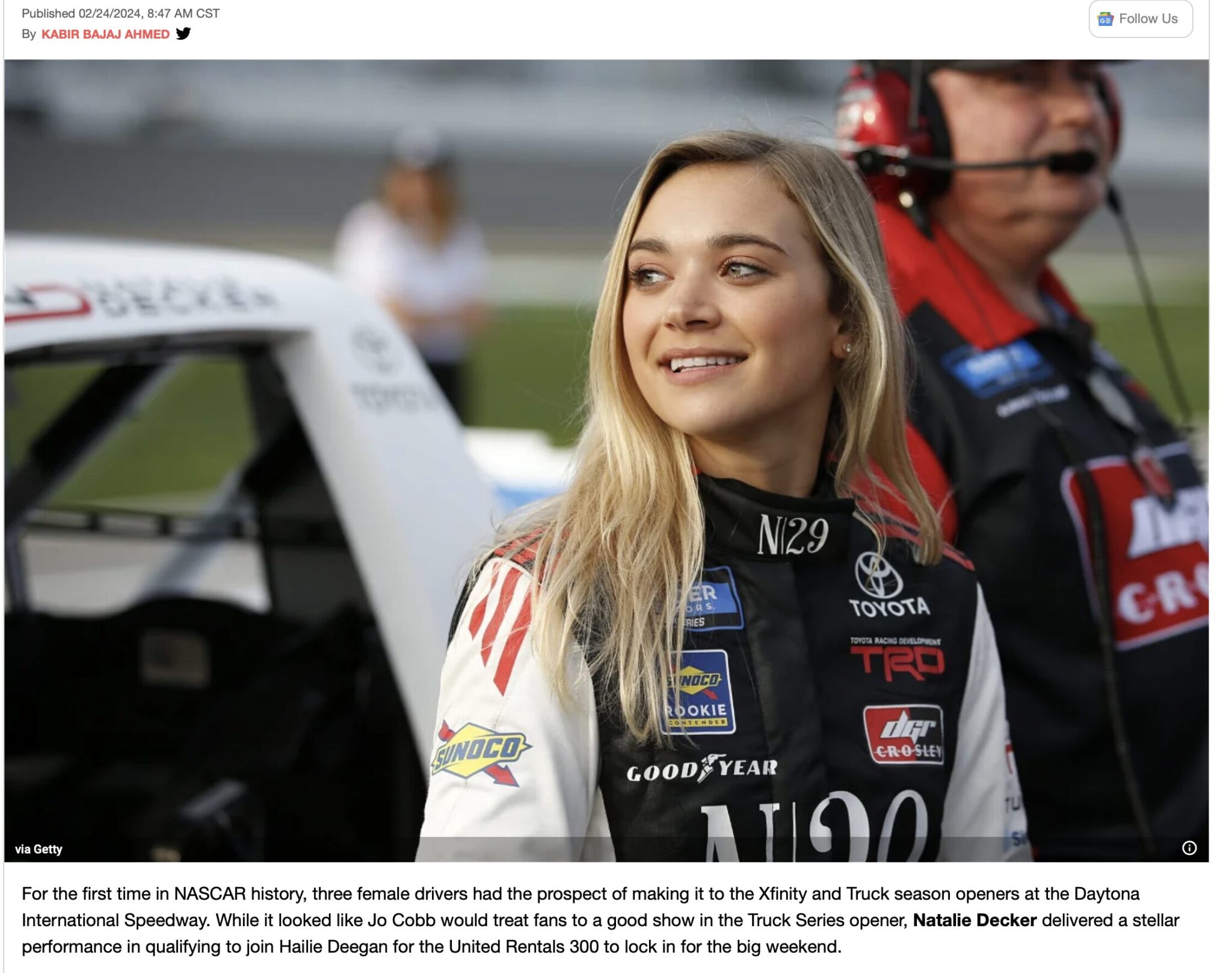 News - Natalie Decker Racing